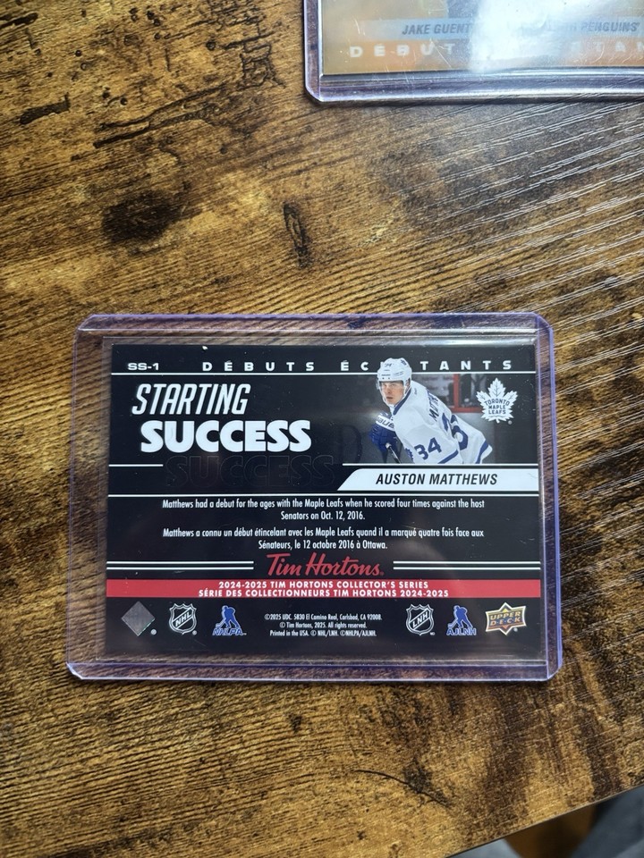 2024-25 Tim Hortons Upper Deck Rookies - Auston Matthews Starting Success SS-1 | eBay