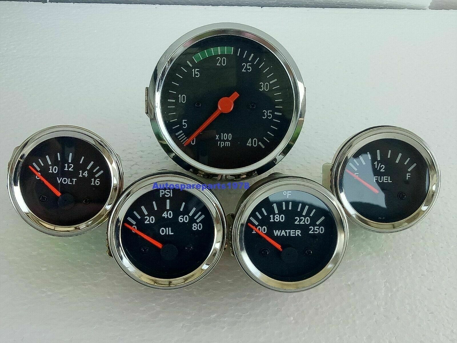 Electrical Tacho RPM 80 mm 52 mm Volt gauge Temp Gauge Oil pressure ...