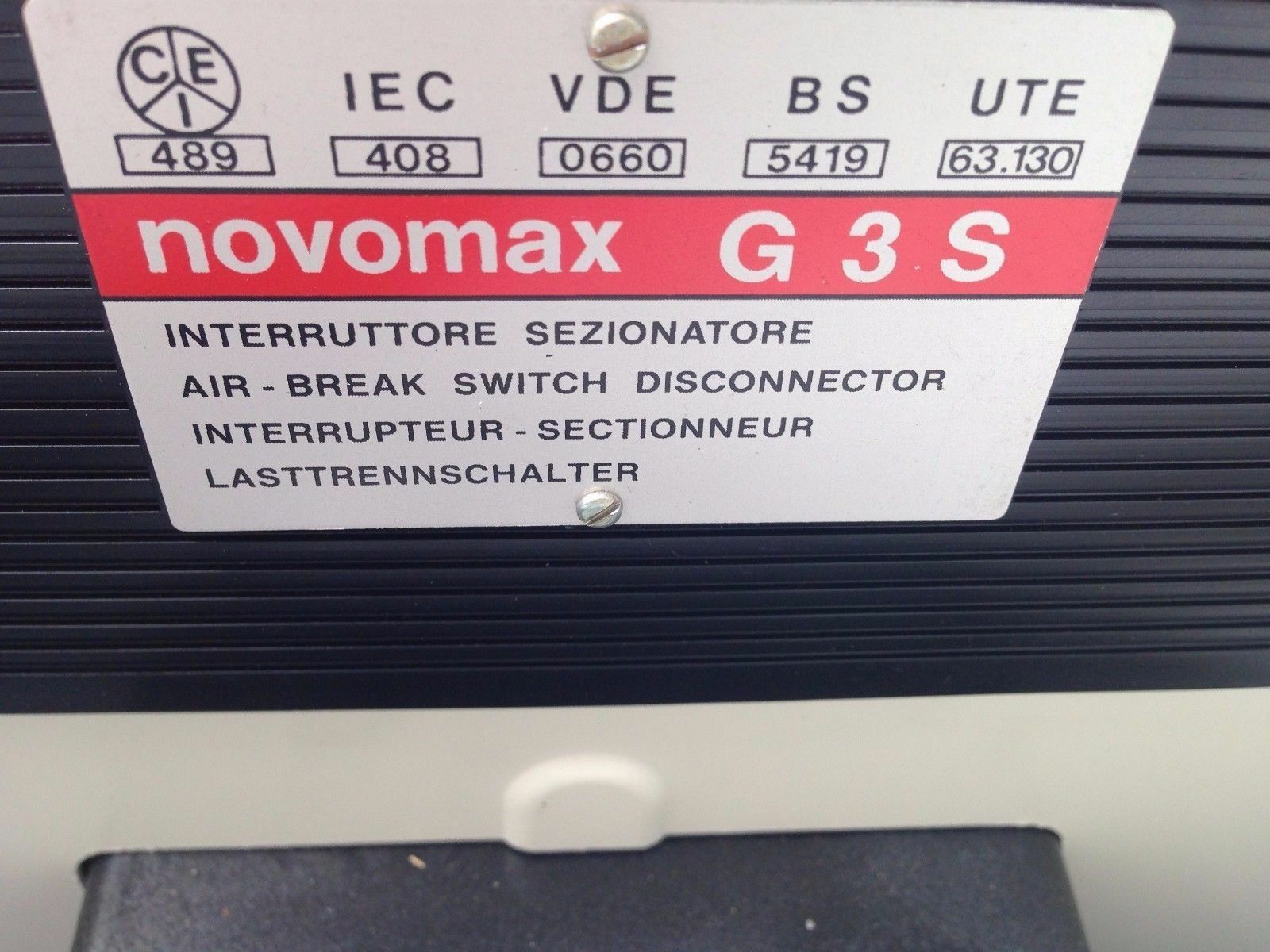 ABB SACE Novomax Uxab 233433100 GS G3 2000A Air Circuit Breaker ACB ...