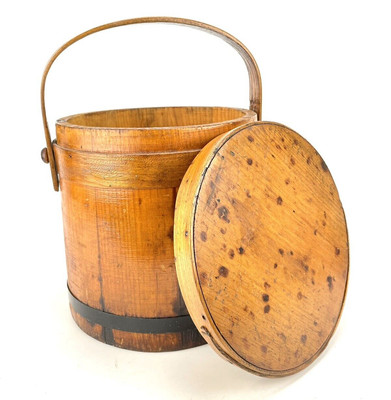 Primitives - Wooden Firkin Sugar Bucket