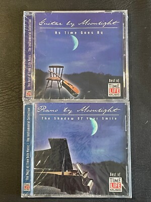 (2) SEALED CD LOT BEST OF TIME LIFE MUSIC-GUITAR BY MOONLIGHT-PIANO BY ...