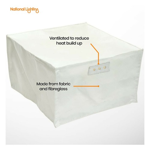 Fireproof Fabric Fire Hoods Fire Rated Fiberglass Cover for Recessed ...