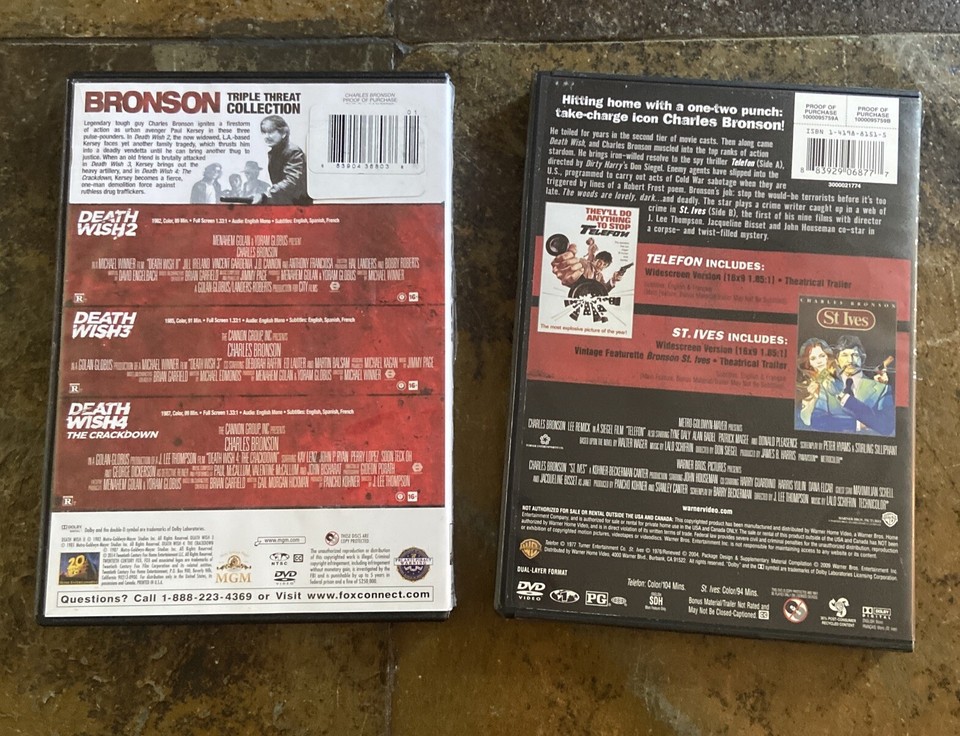Charles Bronson DVD St. Ives (1976) & Telefon (1977) + Death Wish 2 3 ...