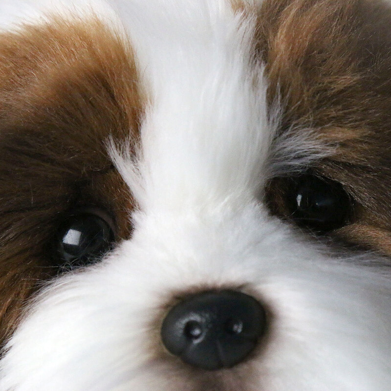 Realistic Simulation Shih tzu Dog Plush Toy Doll Long Hair Furry Puppy ...