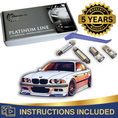BMW E46 LED INTERIOR KIT PREMIUM 14 WHITE BULBS CANBUS ERROR FREE 3ER ...