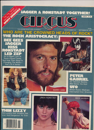 Circus Magazine _RARE Sept 1978 Led Zeppelin Bee Gees KISS Rolling ...