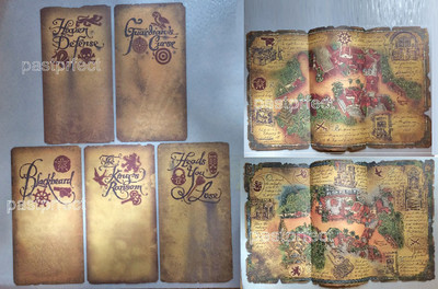 Disney Pirates Of The Caribbean 5 Maps Jack Sparrow Adventure Treasure ...