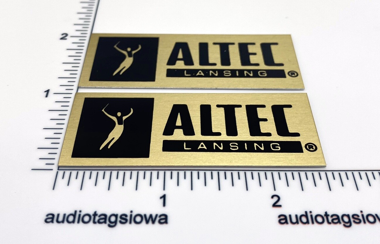 Altec Lansing Speaker Badge Logo Emblem Pair Custom Made Aluminum | eBay