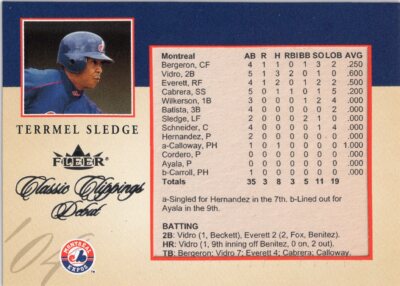 2004 Classic Clippings Debut #109 Terrmel Sledge 011/500 | eBay