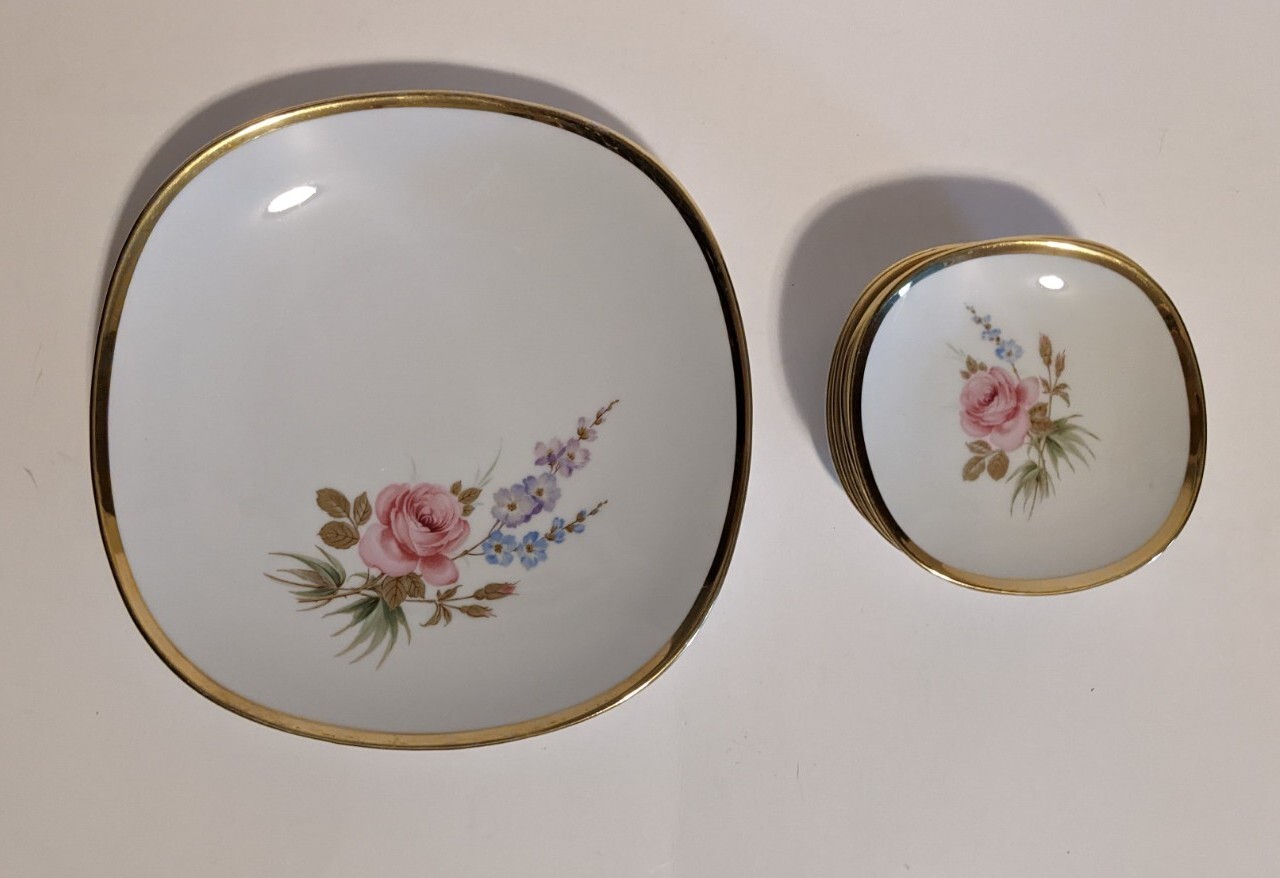Alboth & Kaiser Bavarian Vogel Ba WK China Set of 7 Plates 1 large 6 ...