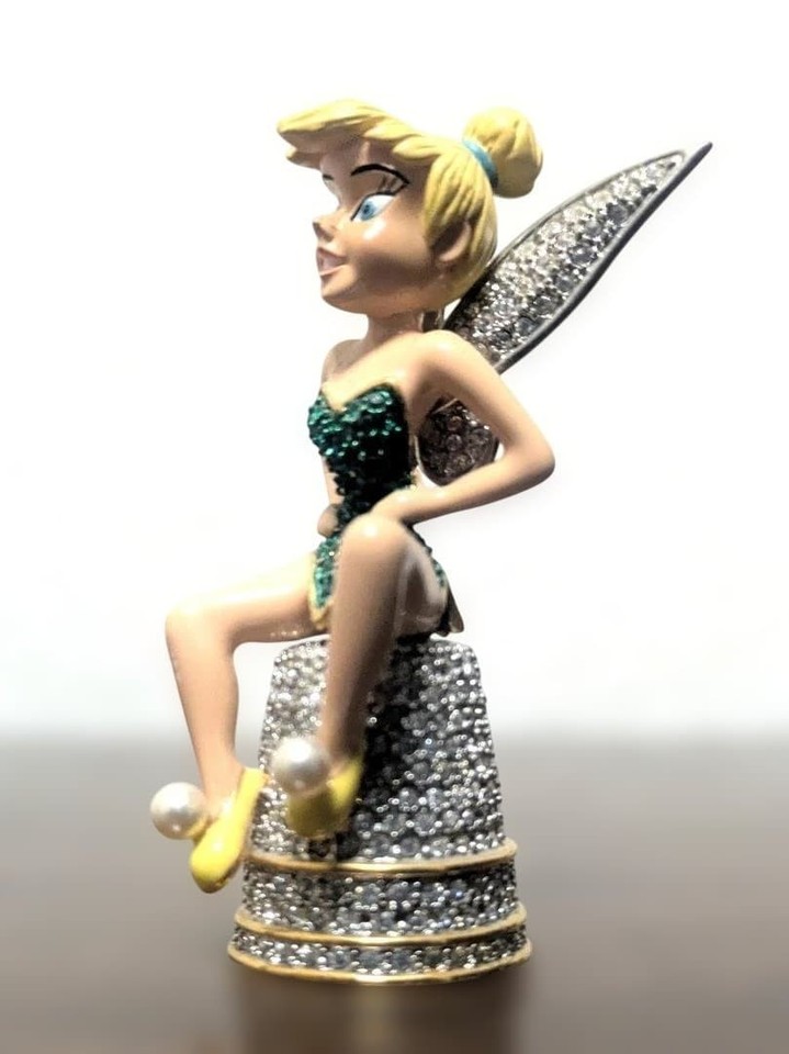 Arribas Brothers Disney Tinker Bell Swarovski Thimble Figurine Limited ...