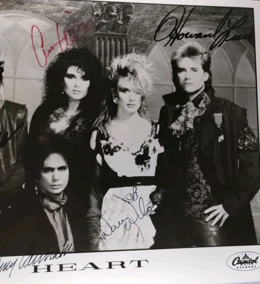 Heart Band Hand Signed Photo Autograph Ann Nancy Wilson Howard Leese ...