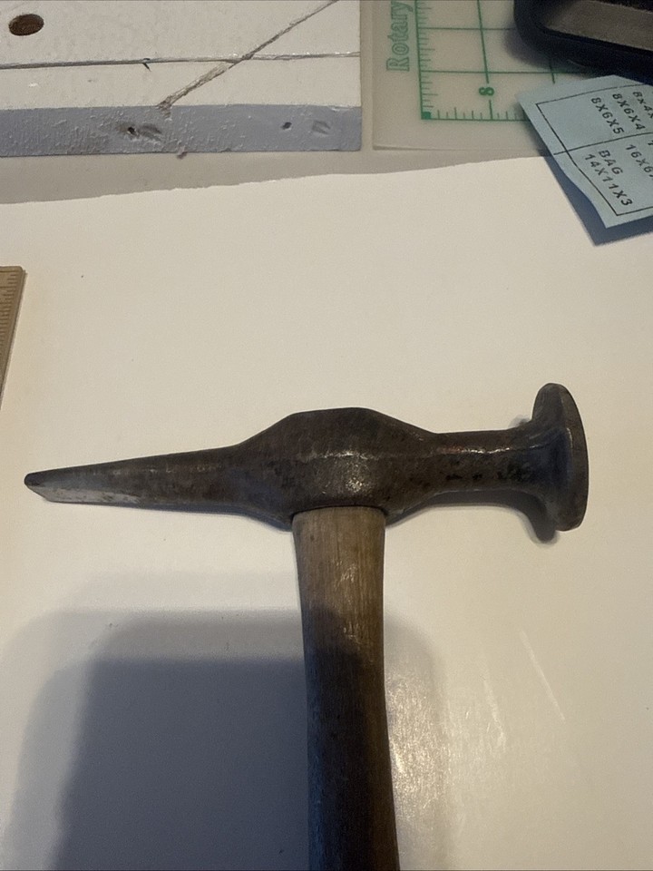 Vintage Unknown Auto Body Hammer Wood Handle | eBay