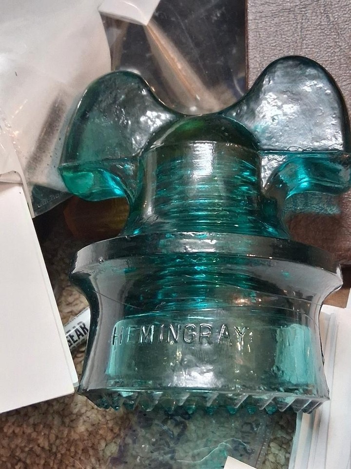 Vintage Hemingray Aqua Mickey Mouse Glass Insulator June 1890 May 2 ...