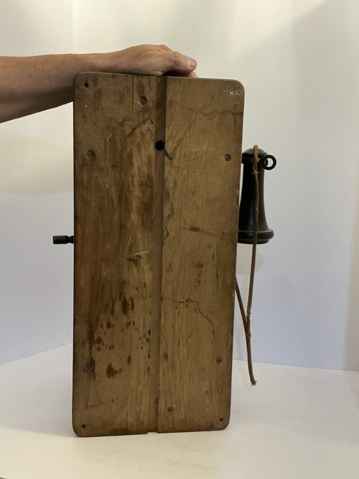 Antique Oak Wall Crank Telephone - Early 1900's - Vintage Display Piece ...