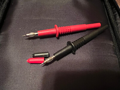SNAP ON SNAPON SCOPE MULTIMETER PROBE TEST LEAD PAIR RED & BLACK ONLY ...