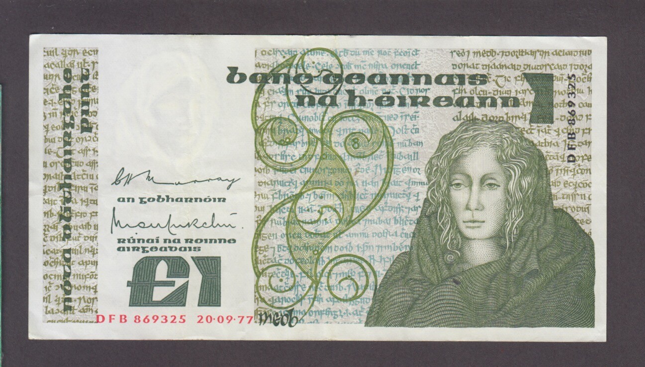 IRELAND P.70a-9325 1 POUND 20.09.77 VERY FINE-EXTREMELY FINE 2206 | eBay