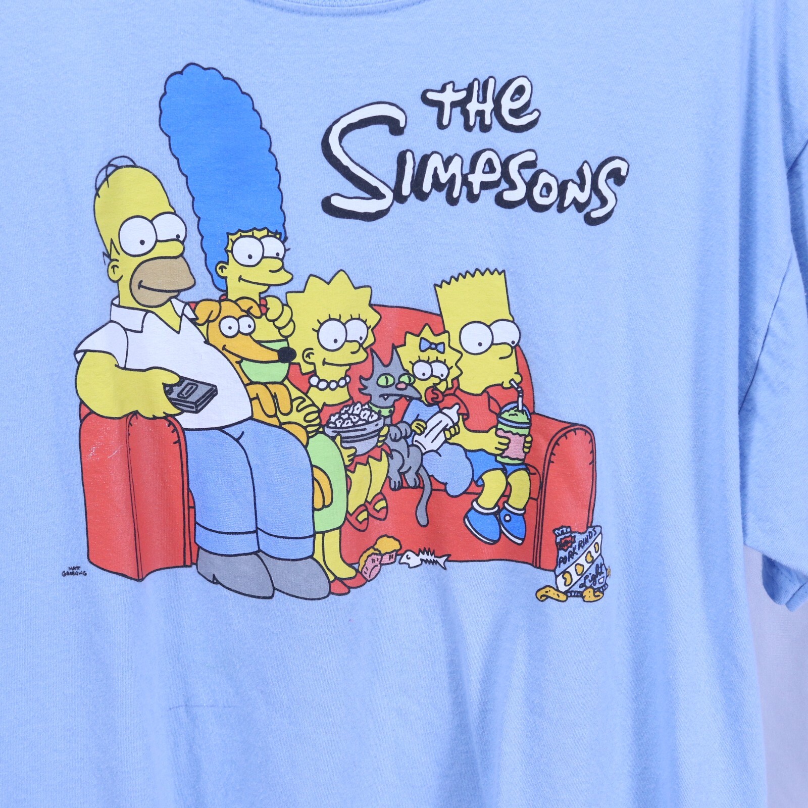 The Simpsons Classic Family Couch T-Shirt Light Blue … - Gem