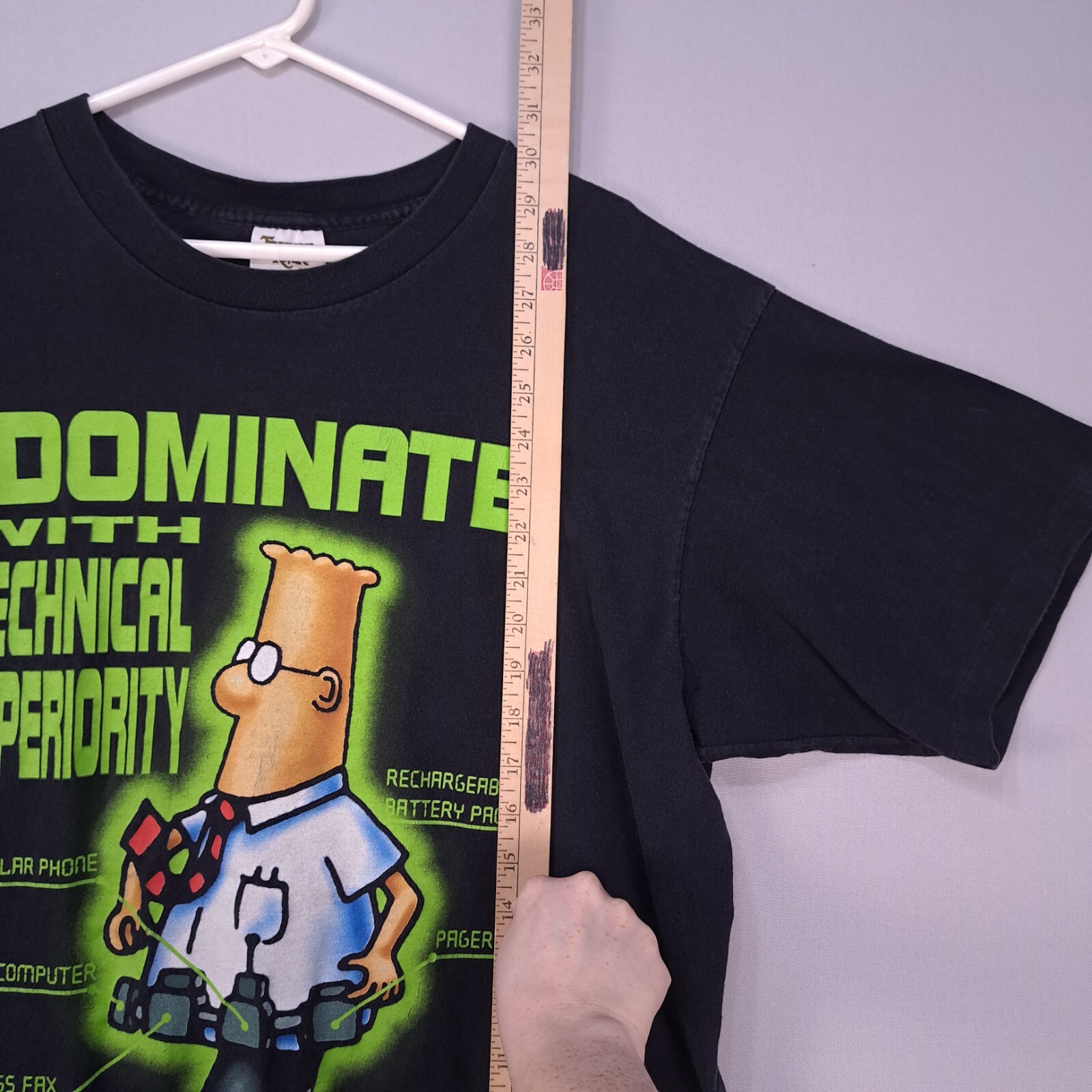 Vintage Dilbert Comic Shirt Mens XL Black I Dominate … - Gem