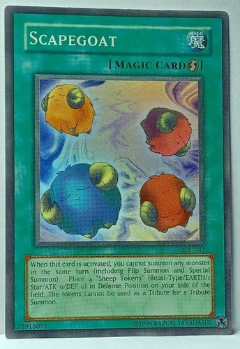1996 First Edition Yu-Gi-Oh ScapeGoat Card - www.gruponym.mx