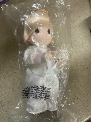 Precious Moments 12" 10th Anniversary Timmy the Angel w/ birthday cake ...