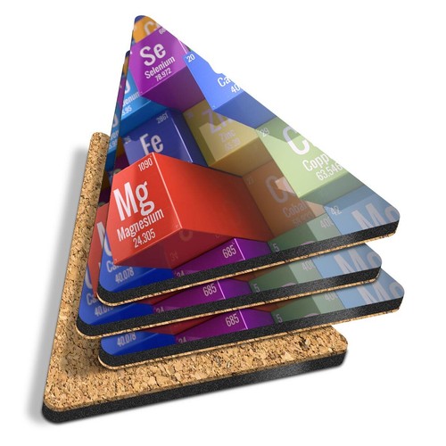 4x Triangle Coasters - 3D Periodic Table Chemistry Science #13266 | eBay