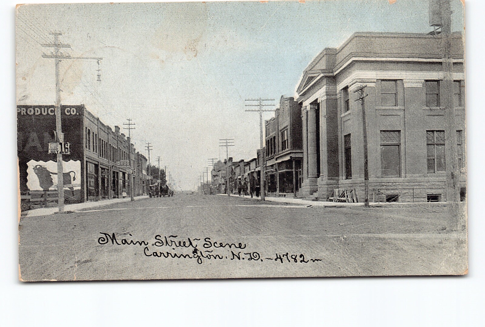 Main Street Scene Carrington North Dakota ND DB Postcard Vtg Posted ...