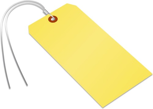 SmartSign (Pack of 100) Yellow Plastic Tags with 6.25 x 3.125 inch, | eBay