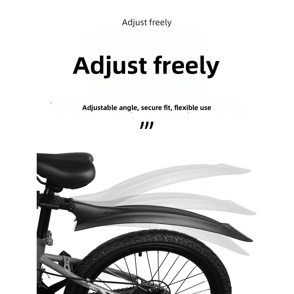 Bike Mudguard Tool-free Installation Adjustable Angle Streamlined Shape ...