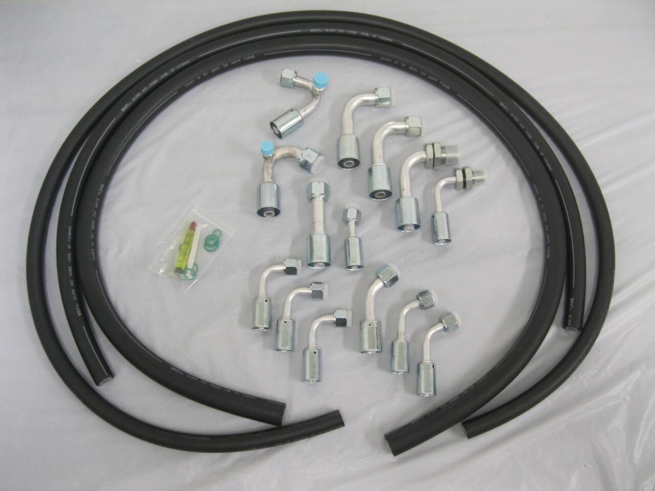Universal 134a Air Conditioning Hose Kit Fittings AC Hoses O-Ring ...