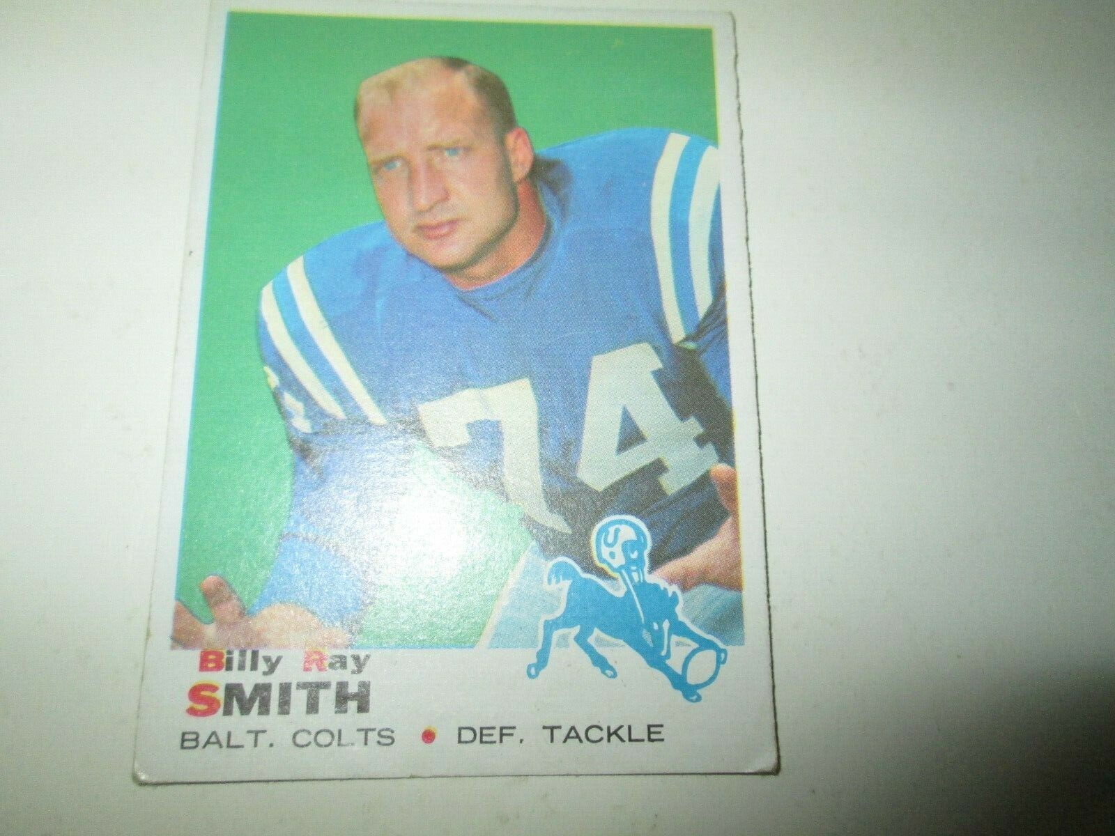 BILLY RAY SMITH 1969 FOOTBALL CARD Topps #185 Baltimore Colts DE Exc/Nm ...