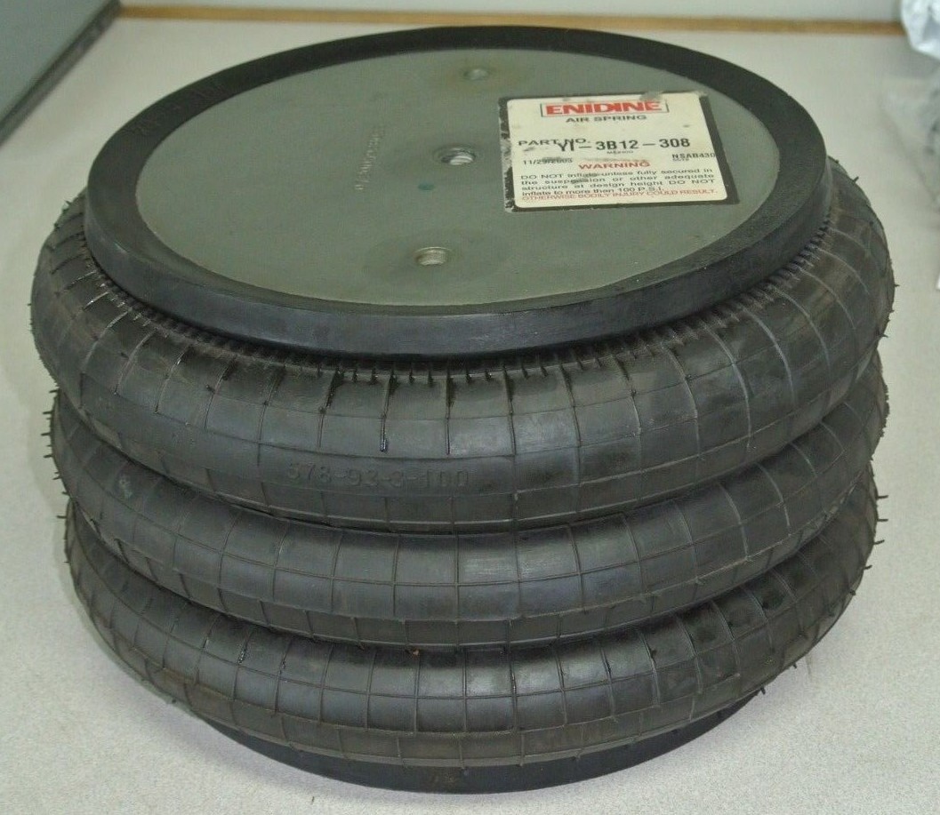 ENIDINE YI-3B12-308 TRIPLE CONVOLUTE BELLOWS AIR SPRING 18" MAX 2900lbs ...