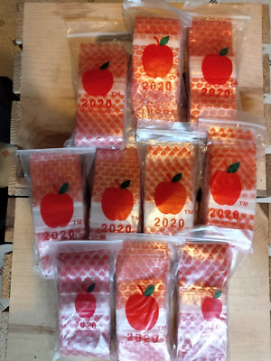 2020 Apple Baggies 1000 Mini ZIPPER-SEAL Bags PRINTED Design 2" X 2 ...