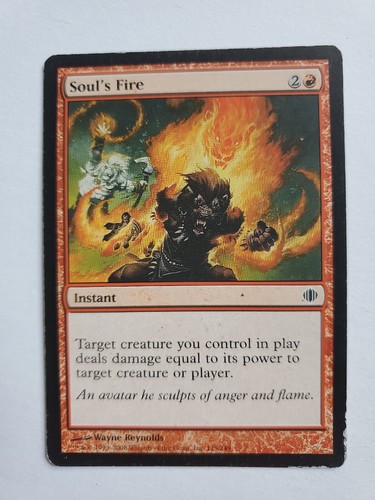 MTG Magic The Gathering Card Soul's Fire Instant Red Shards Of Alara | eBay