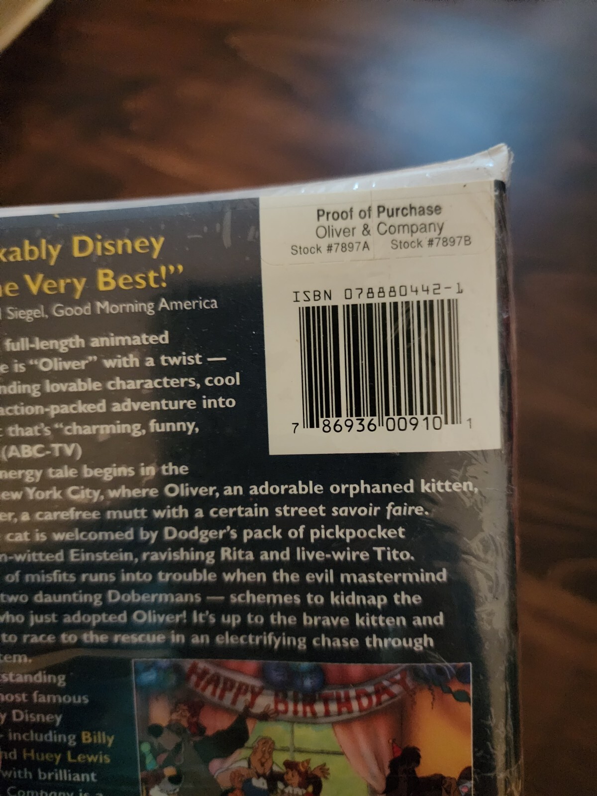 WALT DISNEY Oliver & Company VHS '96 Masterpiece Collection New Sealed ...