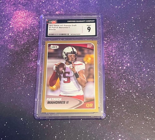Patrick Mahomes 2017 Sage Hit Rookie Draft Card #5 II CGC 9 | eBay