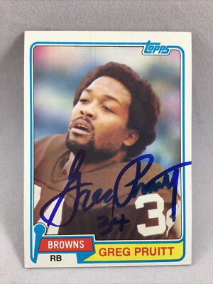 Greg Pruitt -Oklahoma Sooners - Cleveland Browns Autographed Card | eBay
