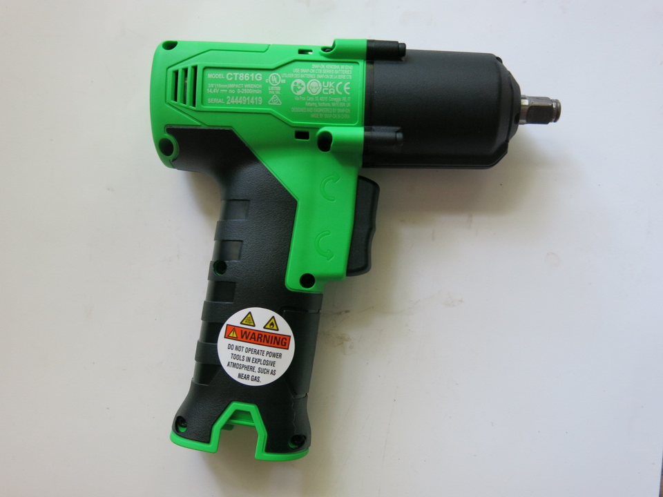 Snap On CT861 14.4v 3/8 Impact Brushless Cordless Wrench Gun Green | eBay
