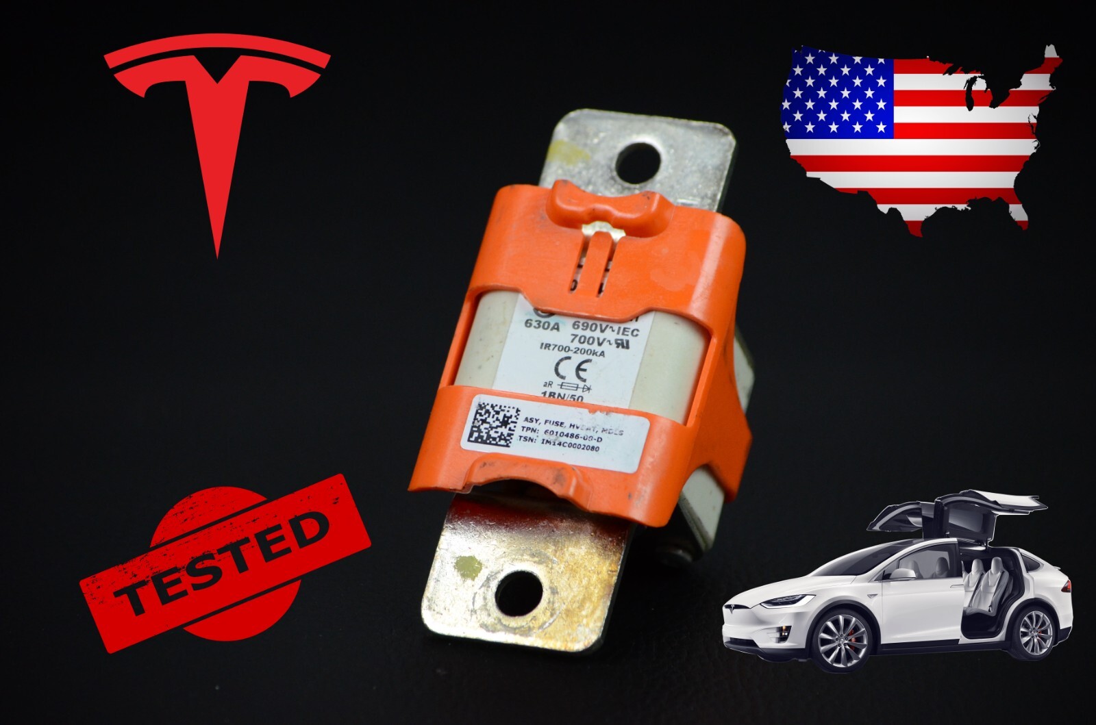 Tested! 2016-2021 Tesla Model X Battery High Voltage Battery Fuse OEM ...