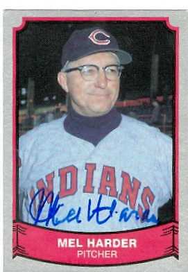 Mel Harder autographed Baseball Card Indians 1989 Pacific Baseball ...