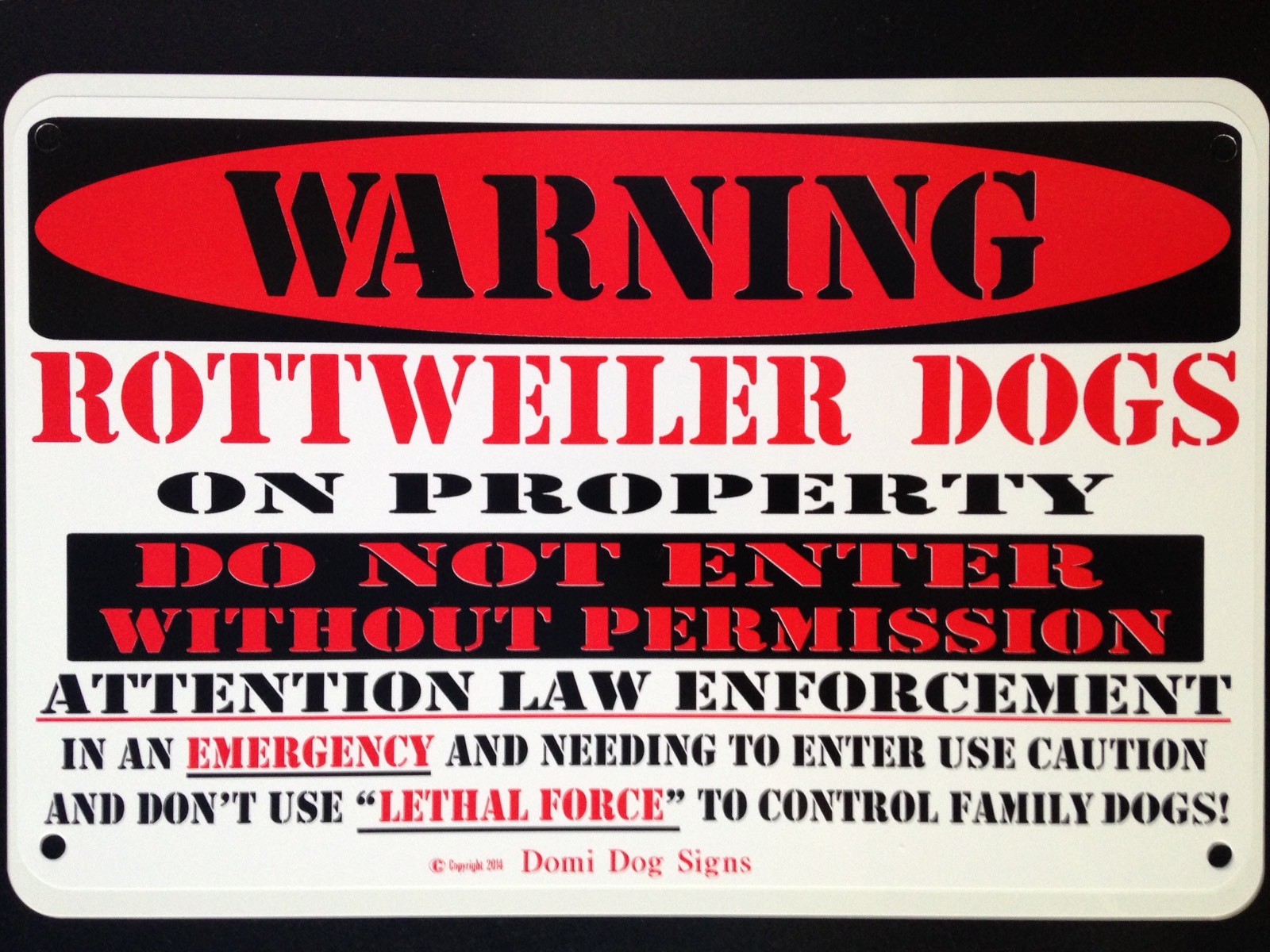 Metal Warning Rottweiler Dogs Sign For FENCE ,Beware Of Dog 8"x12" | eBay
