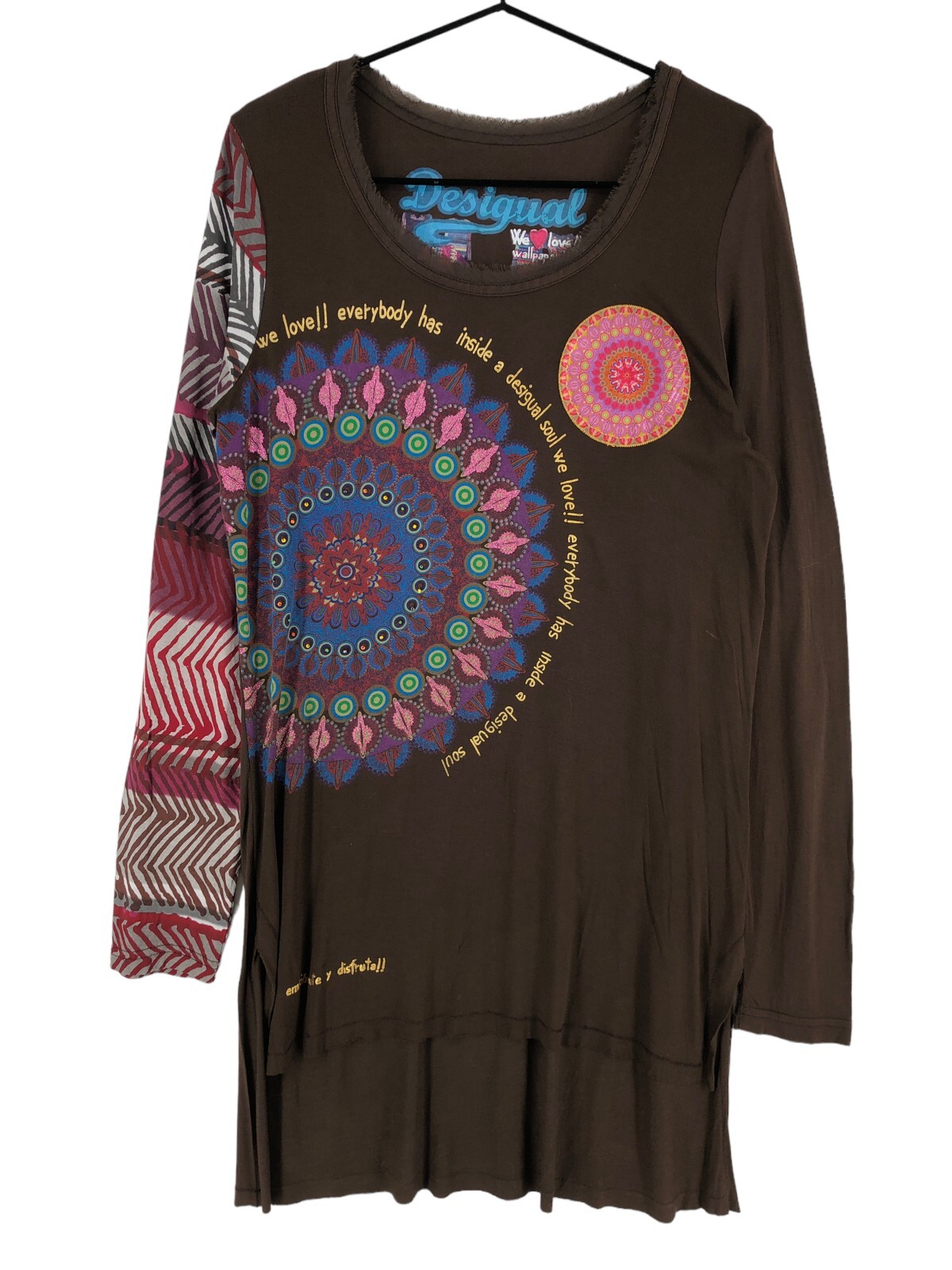 DESIGUAL Round Neck Long Sleeve Women Dress Size XL | eBay