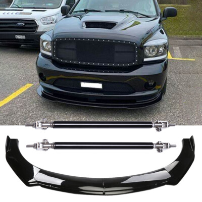 For Dodge Ram 1500 Front Bumper Lip Splitter Spoiler Glossy Body Kit ...