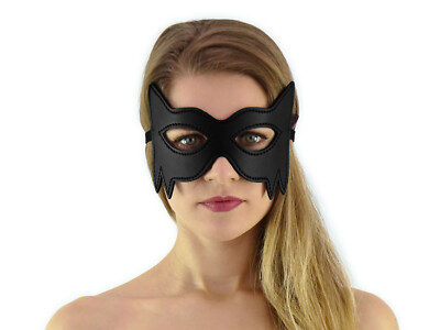 Augenmaske Cat Maske schwarz Katzenmaske Kitty Katzen Maske Catwoman ...