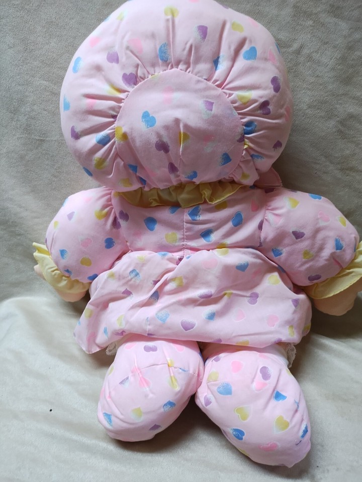 *Large* Vintage Cuddle Wit DOLL 24" Plush Vinyl Face Yellow Jumbo Brown ...
