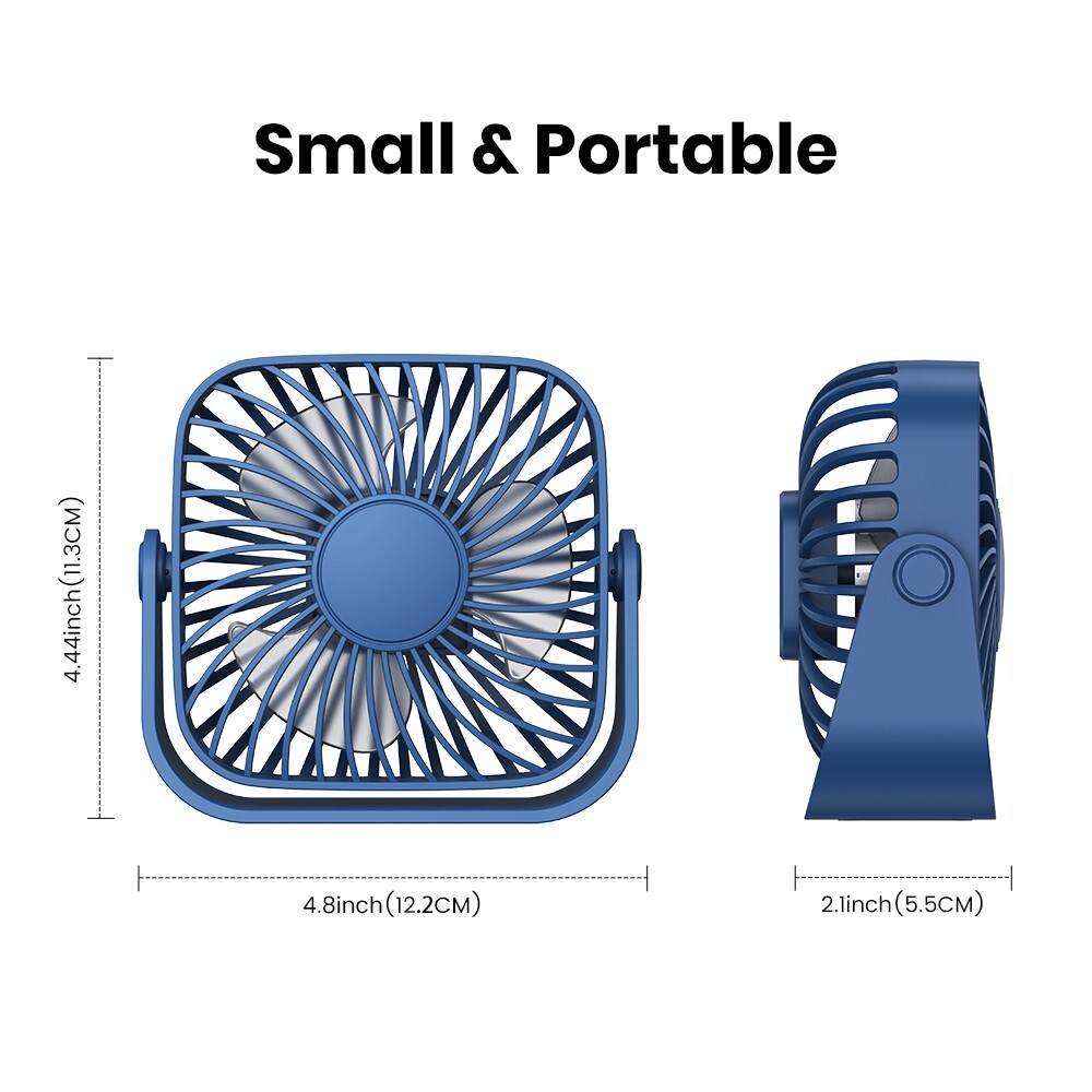 TOPK USB Desk Fan [2Pack] Small Mini Personal Cooling Fan for Office ...
