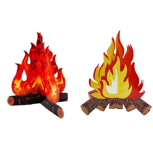 Flame Ornament Realistic Photo Props Bonfire Music Party Picnic ...
