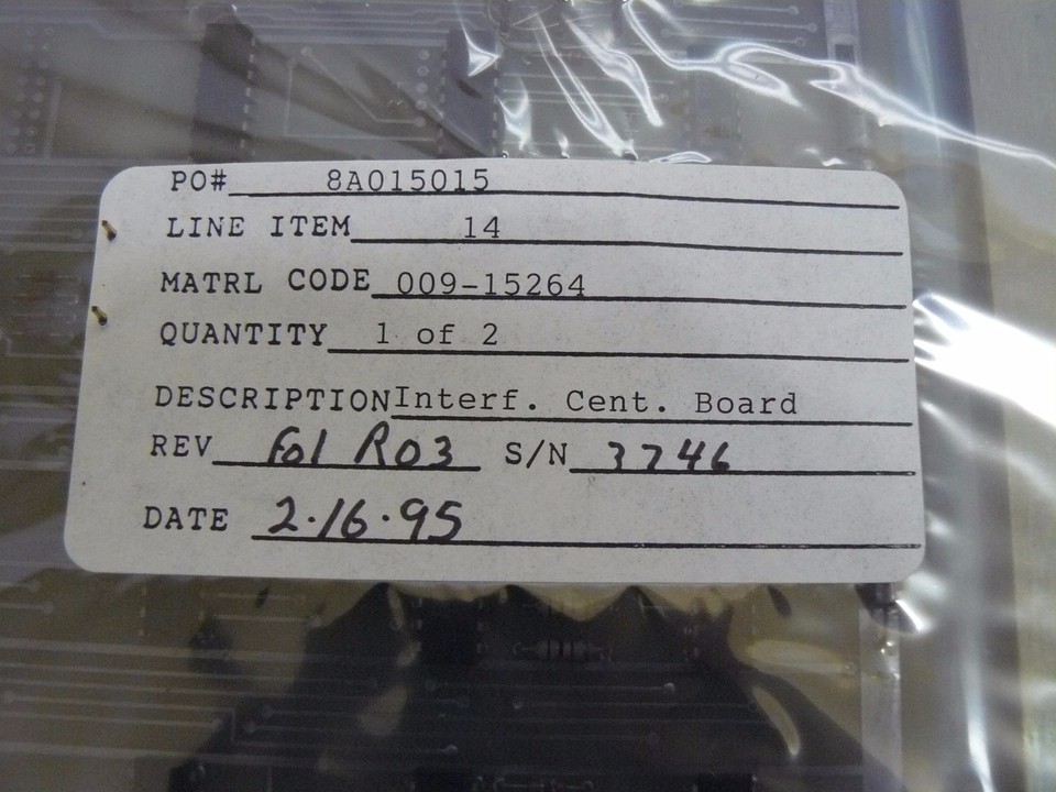 25-304 LINE PRINTER INTERFACE MATCODE 009-15264 PRINTED CIRCUIT BOARD ...