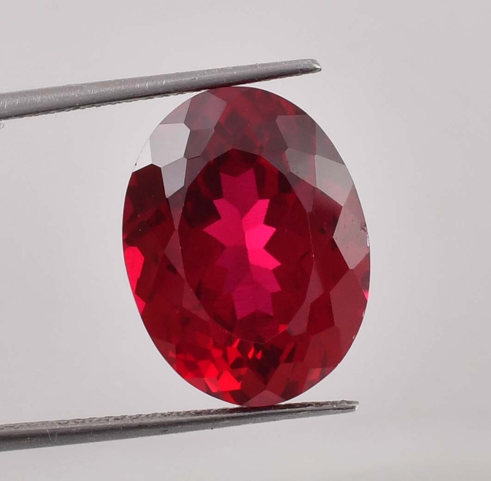 12.30 Ct Natural Mozambique Blood Red Ruby Oval Cut Loose Gemstone GIT ...