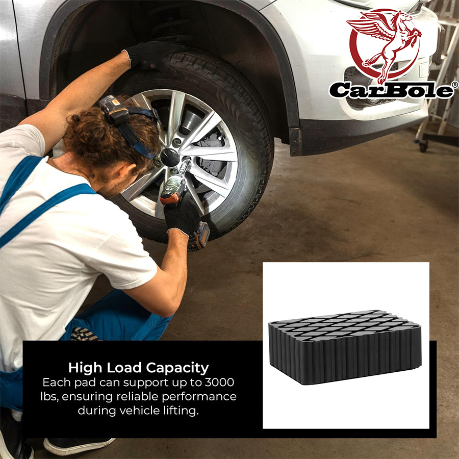 4X Solid Rubber Auto Lift Block Spacer Pad Heavy-Duty for Automobile ...